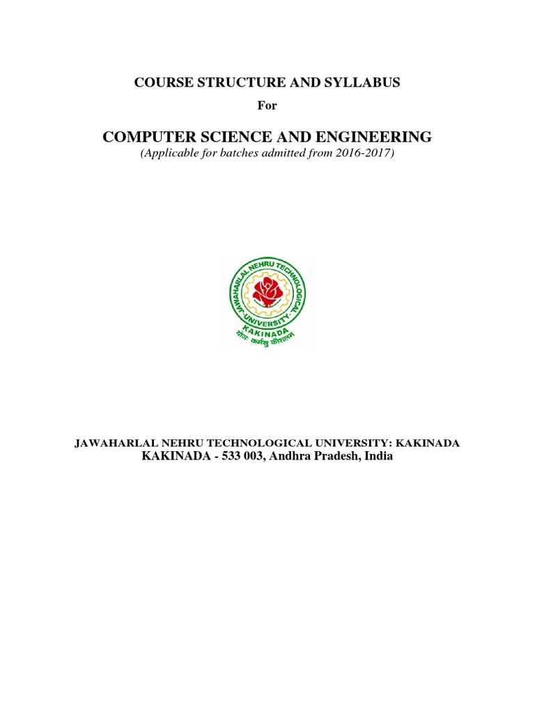 Computer Science and Engineering: Course Structure and Syllabus | Download Free PDF | C ...