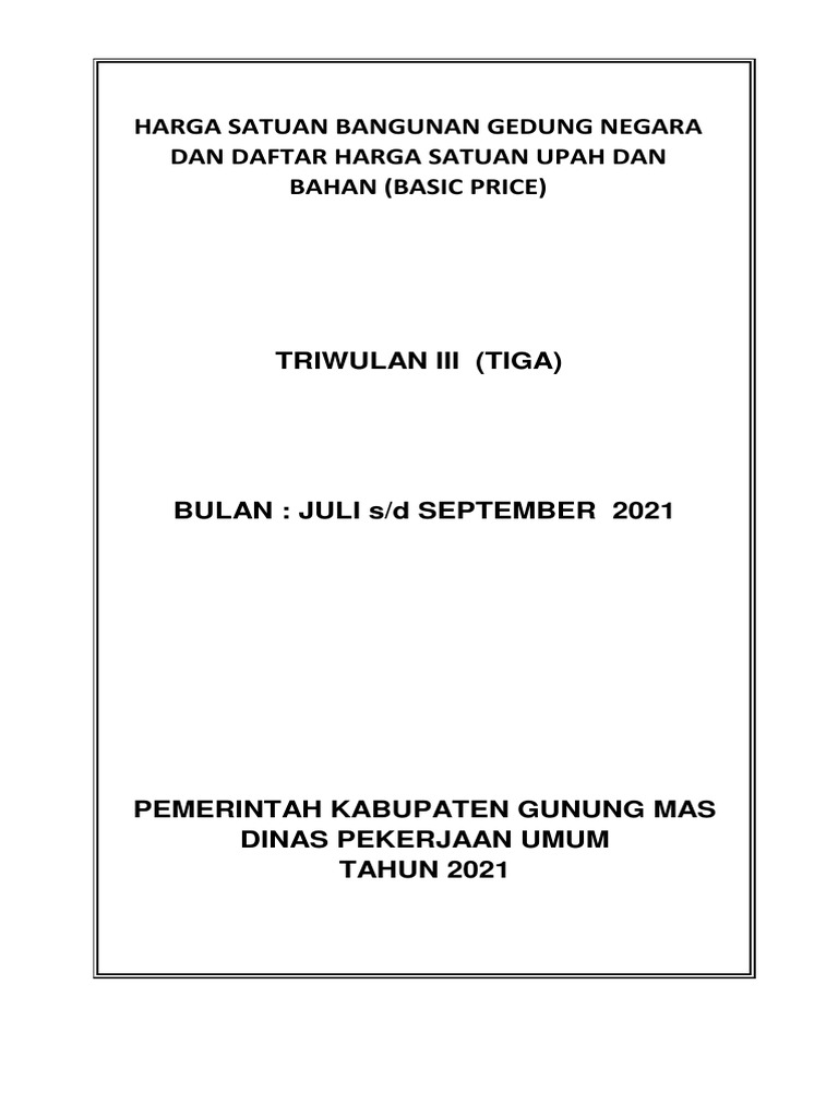 HSBGN Triwulan III Tahun 2021 | PDF