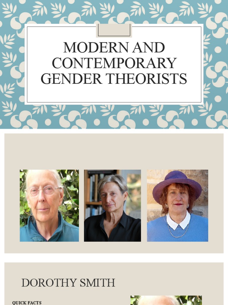 Feminist Theories: Smith, Butler, Connell | PDF | Gender | Gender Studies
