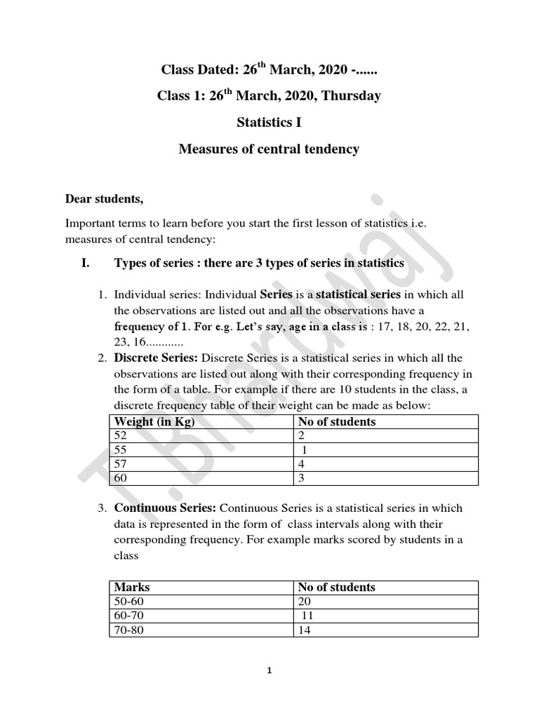 Measures of Central Tendancy 56 | PDF | Mean | Mode (Statistics)