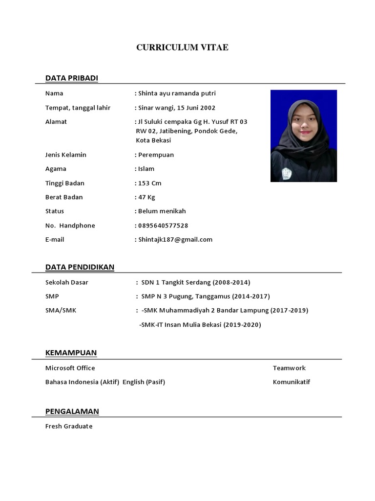 CV Shinta Ayu | PDF