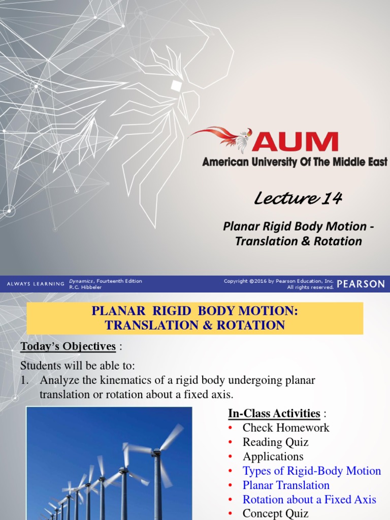 Planar Rigid Body Motion - Translation & Rotation: Dynamics, Fourteenth Edition | Download Free ...