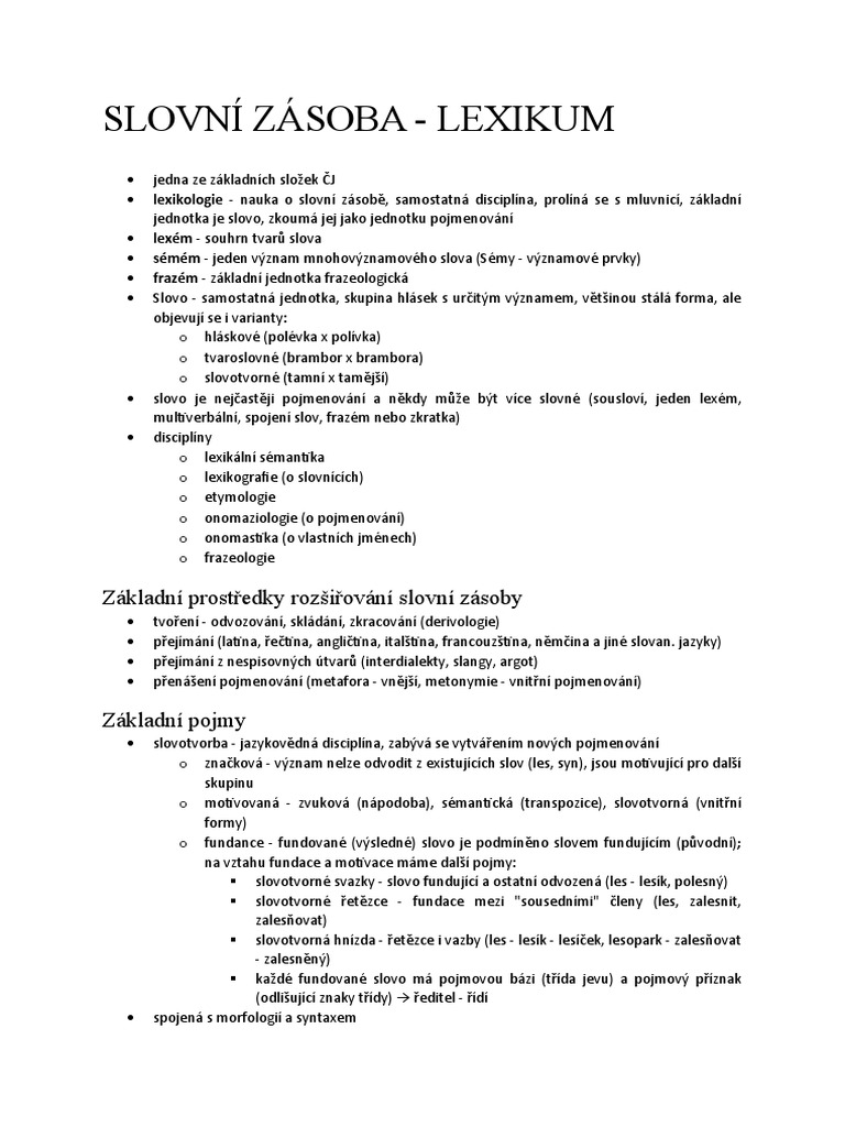 Lexikologie | PDF