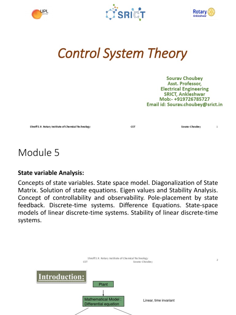 CST 05 | Download Free PDF | Eigenvalues And Eigenvectors | Control Theory