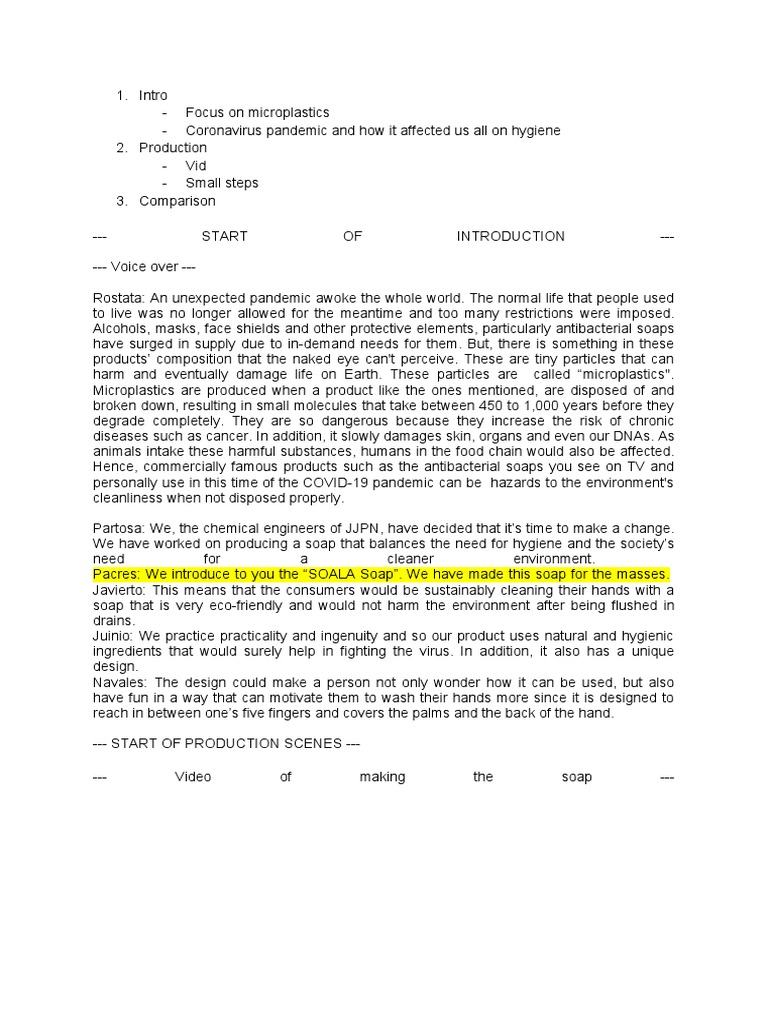 Earth Sci Flow and Script | PDF | Hygiene | Soap
