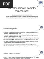 Barrett Universal II IOL Calculation | PDF