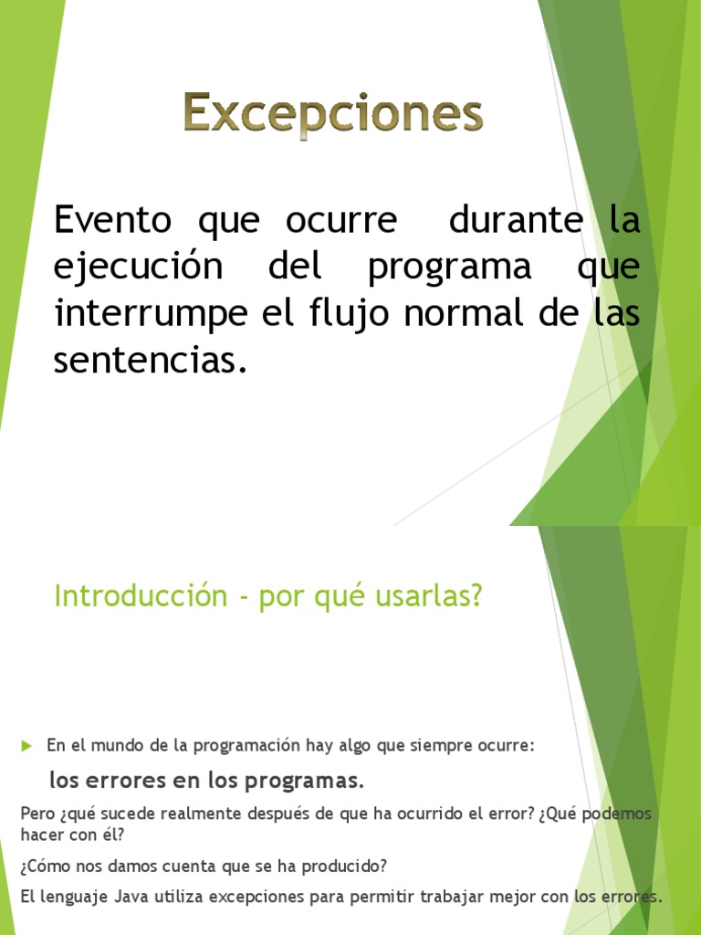 Excepciones | PDF | Error de programación | Java (lenguaje de programación)