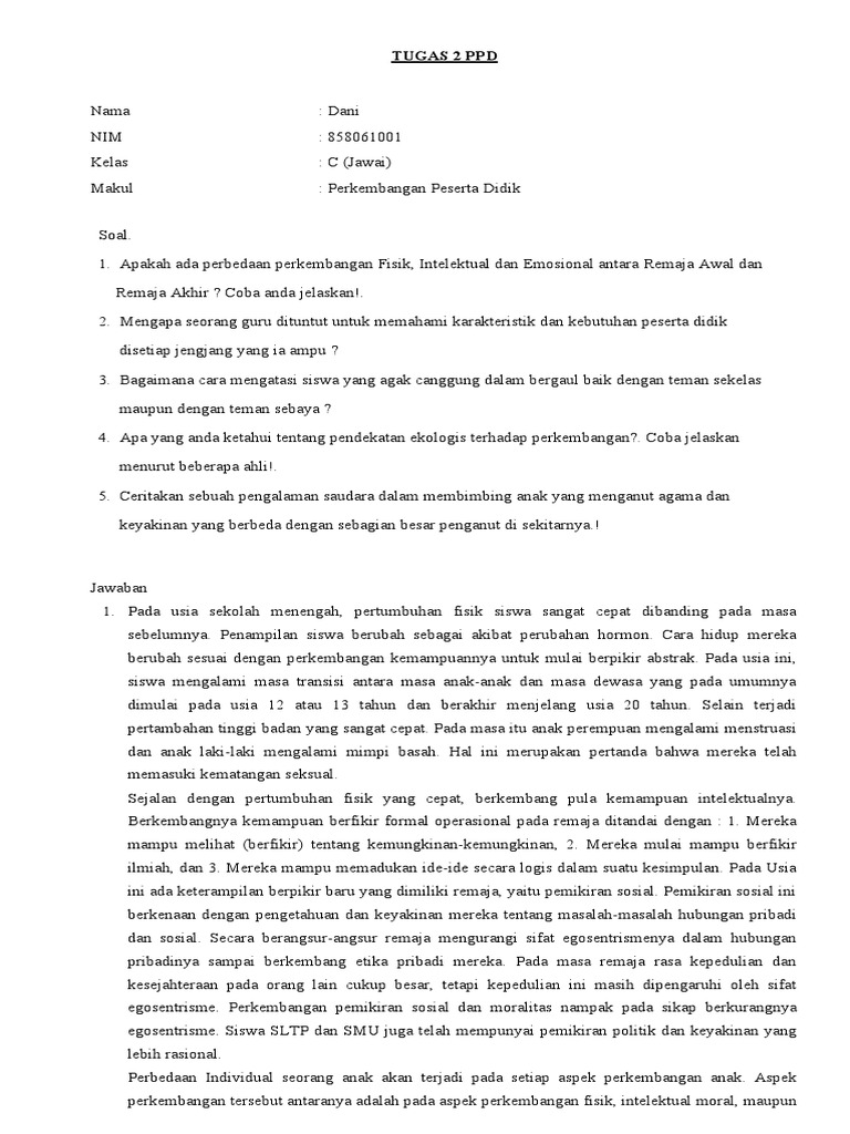 Tugas 2 PPD (Dani) | PDF