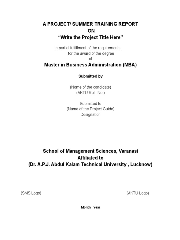 Summer Report Format | PDF | Data Analysis | Bibliography