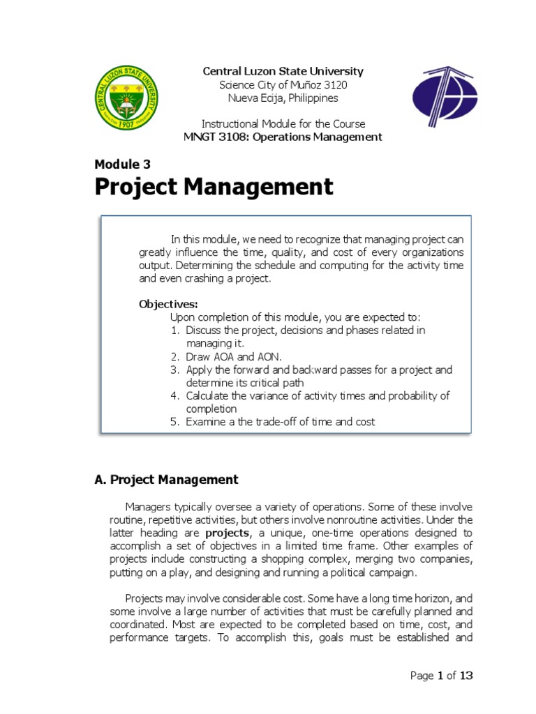 MNGT 3108 - M3-Project Management | PDF | Business