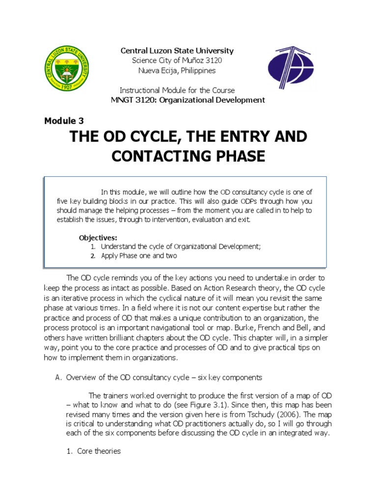 The Od Cycle, The Entry and Contacting Phase: Central Luzon State ...