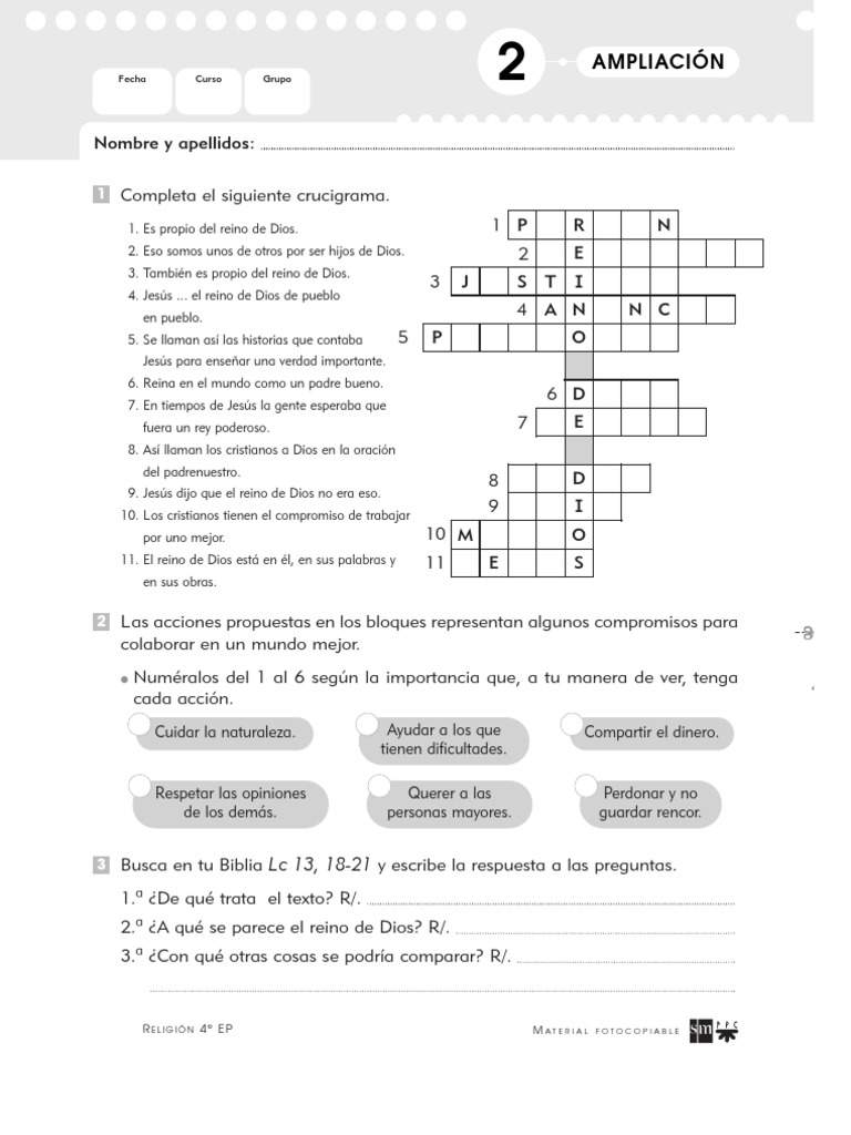 Fichas Religion | PDF | Dios | Jesús