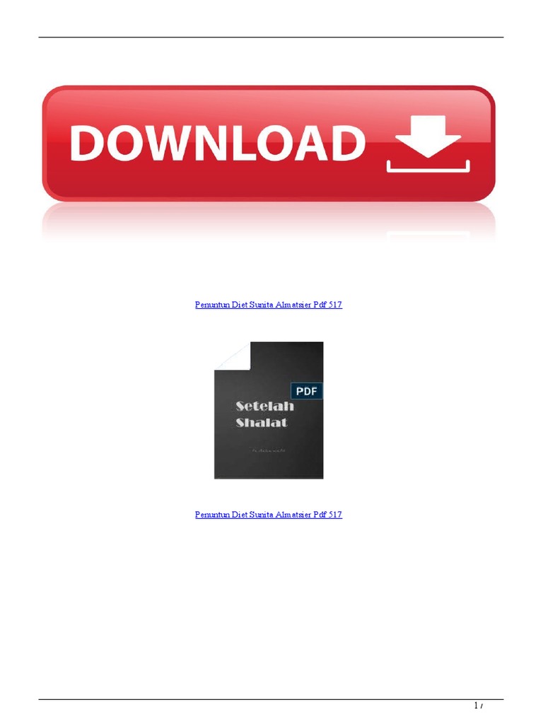 Penuntun Diet Sunita Almatsier PDF 517pdf | PDF