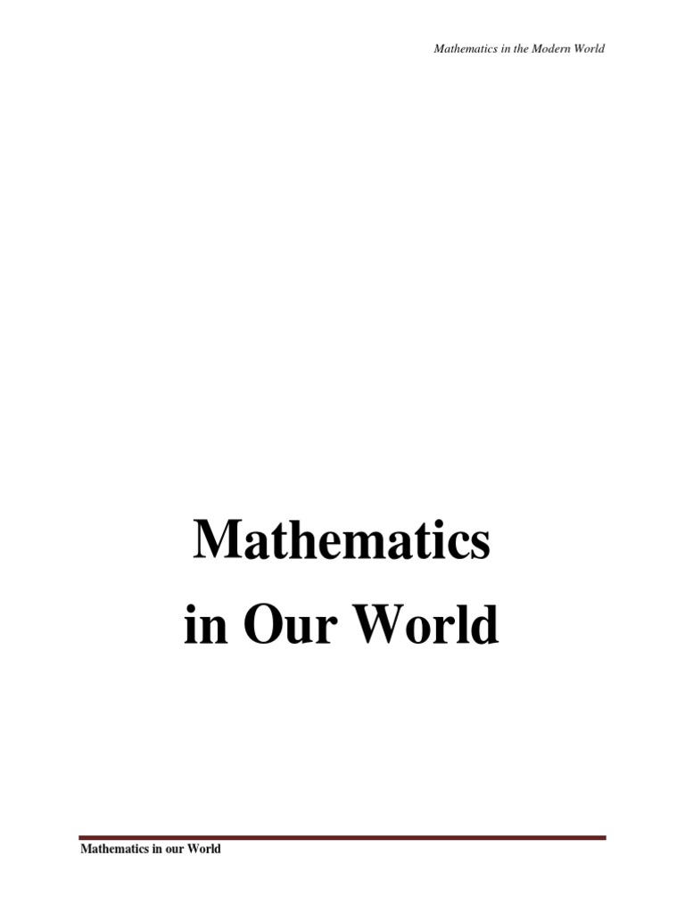 Unit 1 - Mathematics in Our World | PDF | Pattern | Mathematics