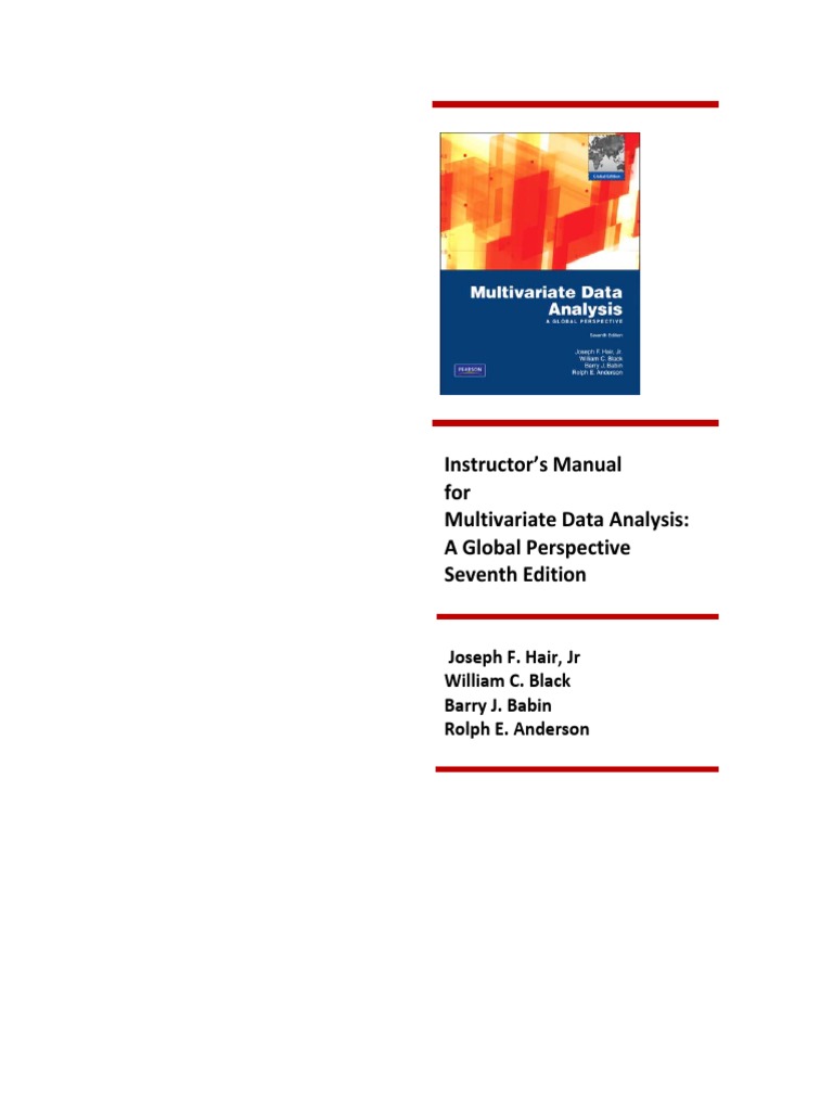 Instructor's Manual for Multivariate Data Analysis | PDF | Conceptual Model | Statistics