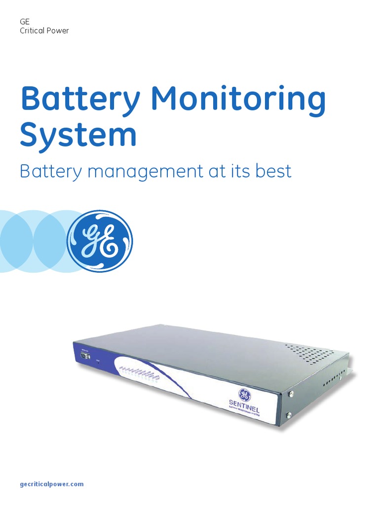 GE Battery Monitoring | PDF | Battery Charger | Power Supply