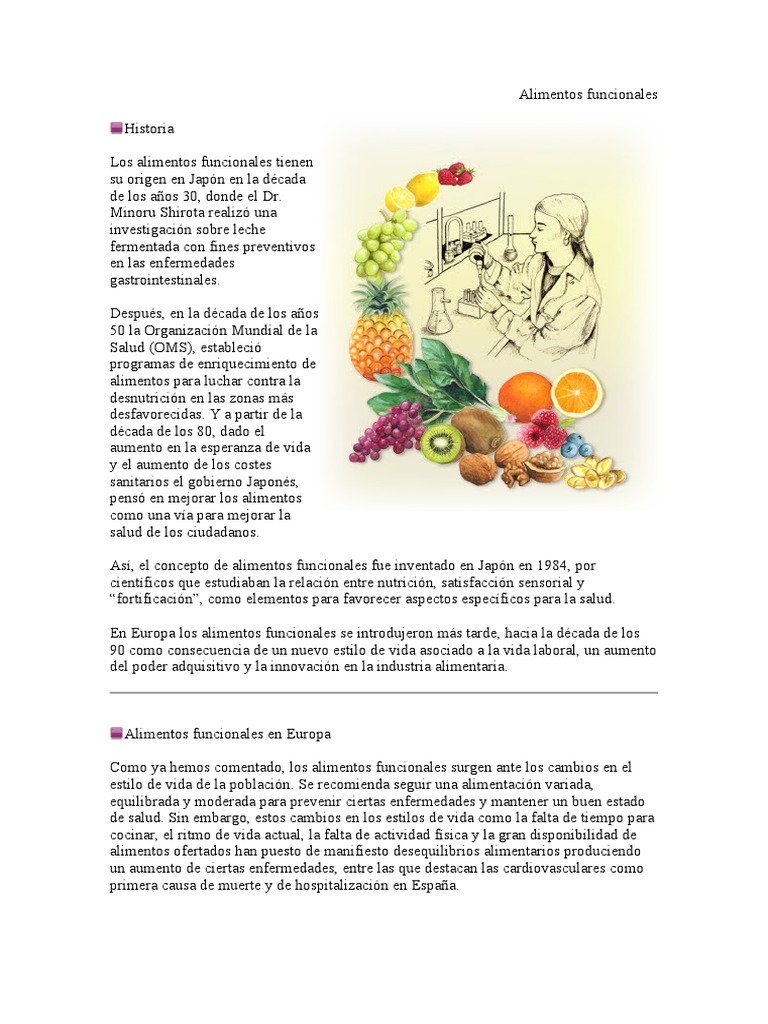 Alimentos Funcionales | Descargar gratis PDF | Alimentos | Comida funcional
