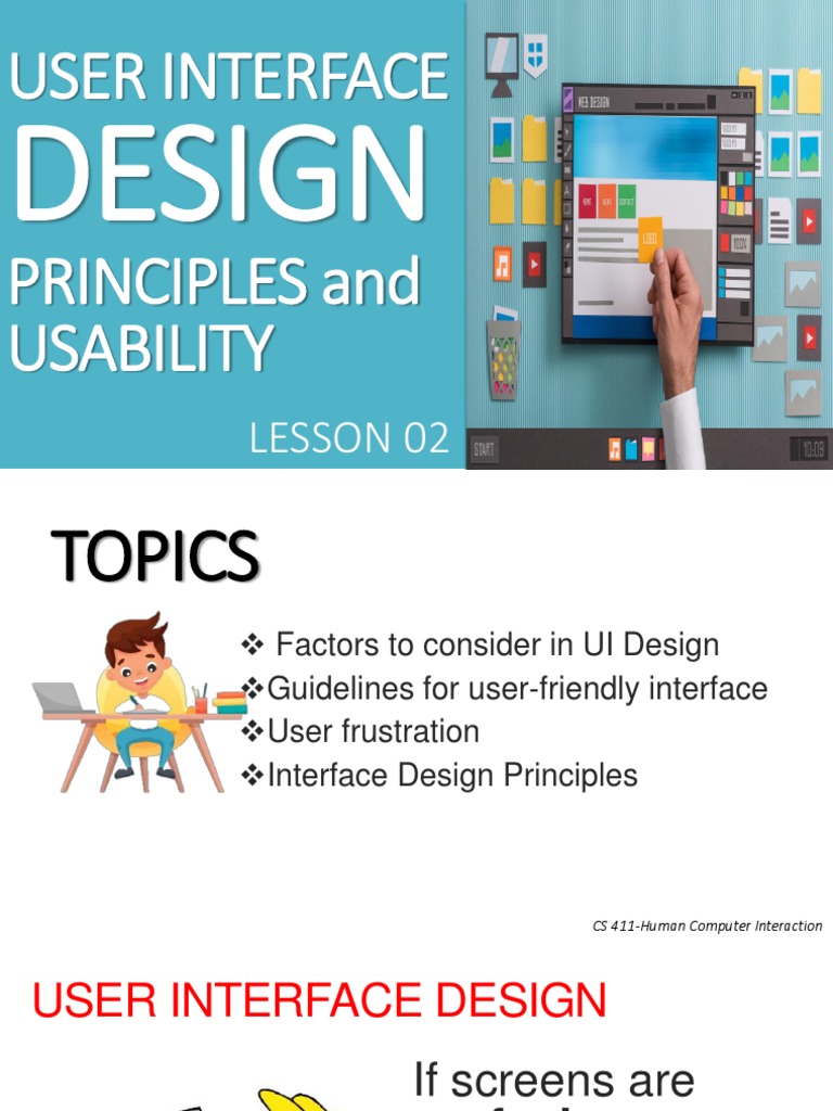 LESSON 2 - User Interface Design Principles and Usability | PDF | User ...