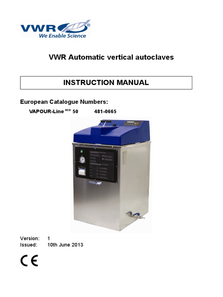 VWR Autoclave Instruction Manual | PDF | Sterilization (Microbiology ...