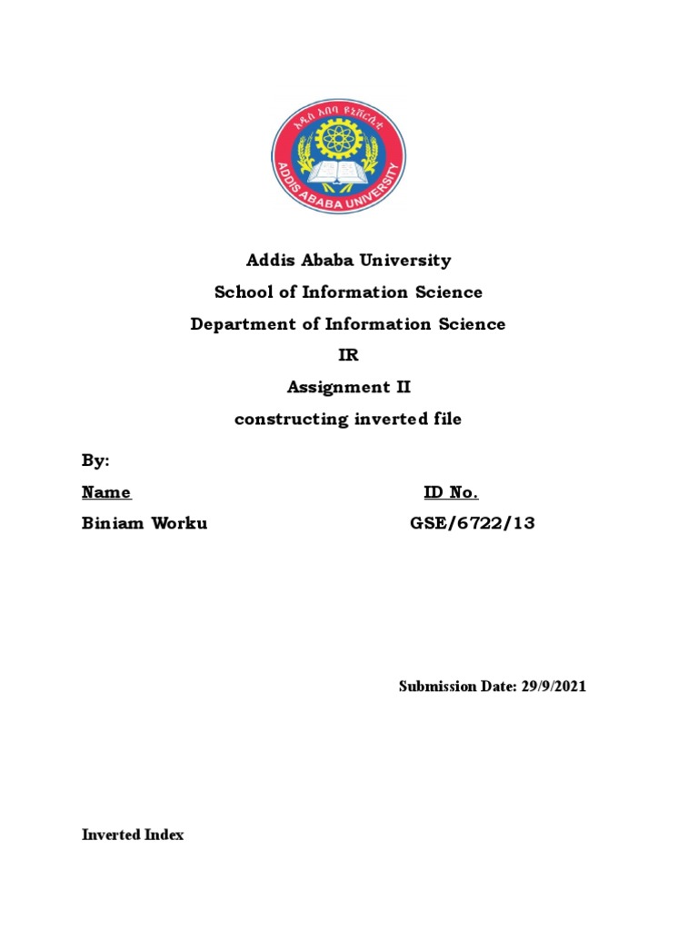 Inverted File Assignment | PDF | Search Engine Indexing | Computer Data