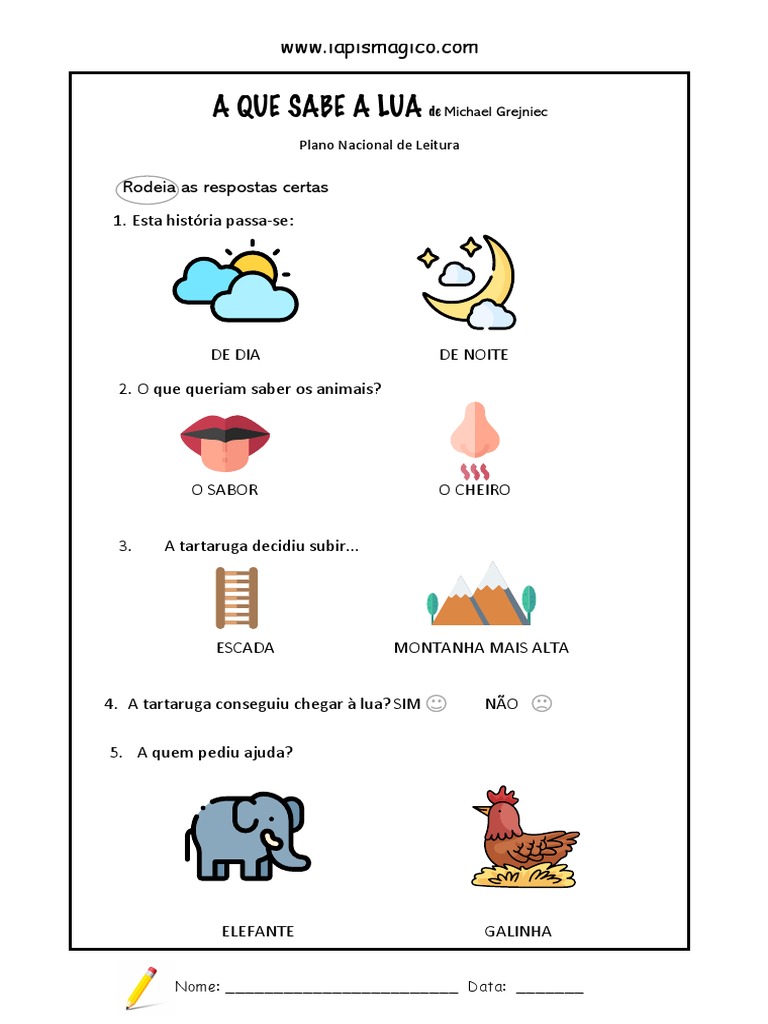 Animais tentam descobrir o sabor da Lua em história infantil | PDF