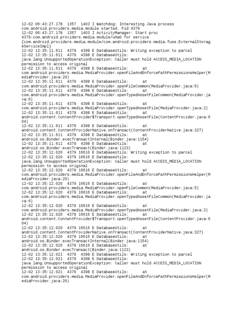 Log | PDF | Java (Programming Language) | Android (Operating System)