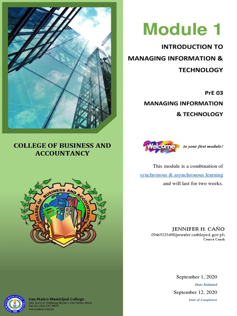 Introduction To Managing Information & Technology | PDF | Information ...