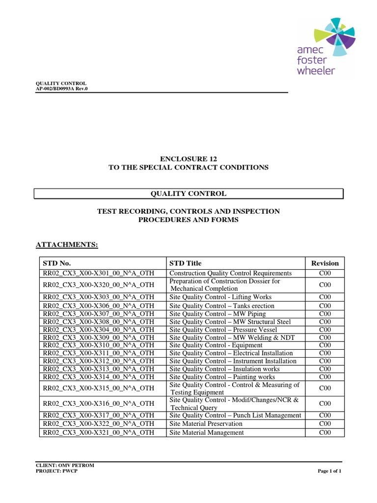 Enclosure-12 - GCC Quality Forms | PDF | Nondestructive Testing ...