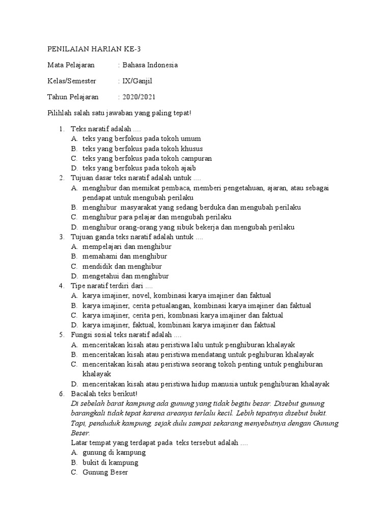 PH Bab 3 Cerpen | PDF