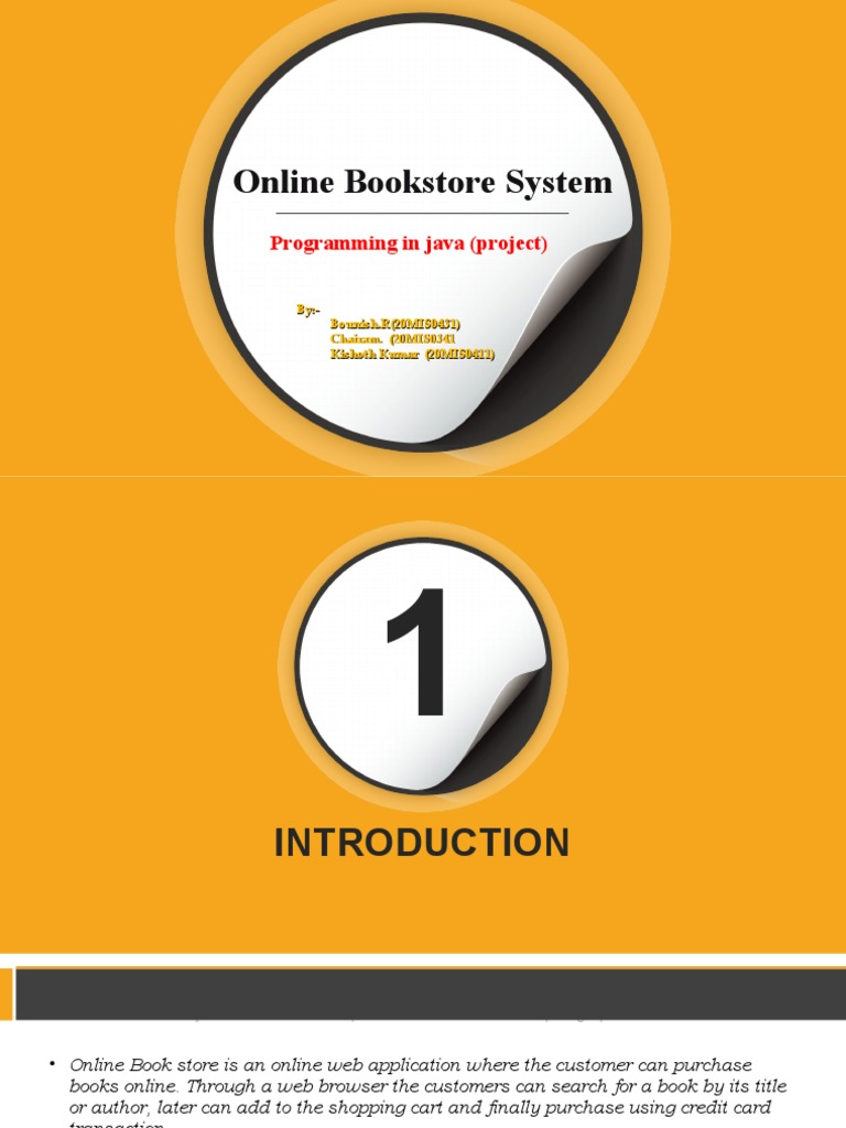 Online Bookstore System: Programming in Java (Project) | PDF | Online ...