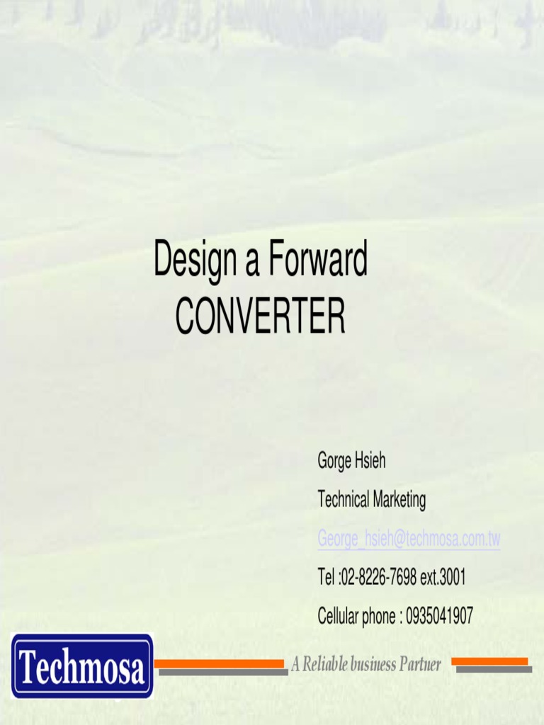 Design A Forward Converter - Part1 | PDF | Electrical Components | Quantity