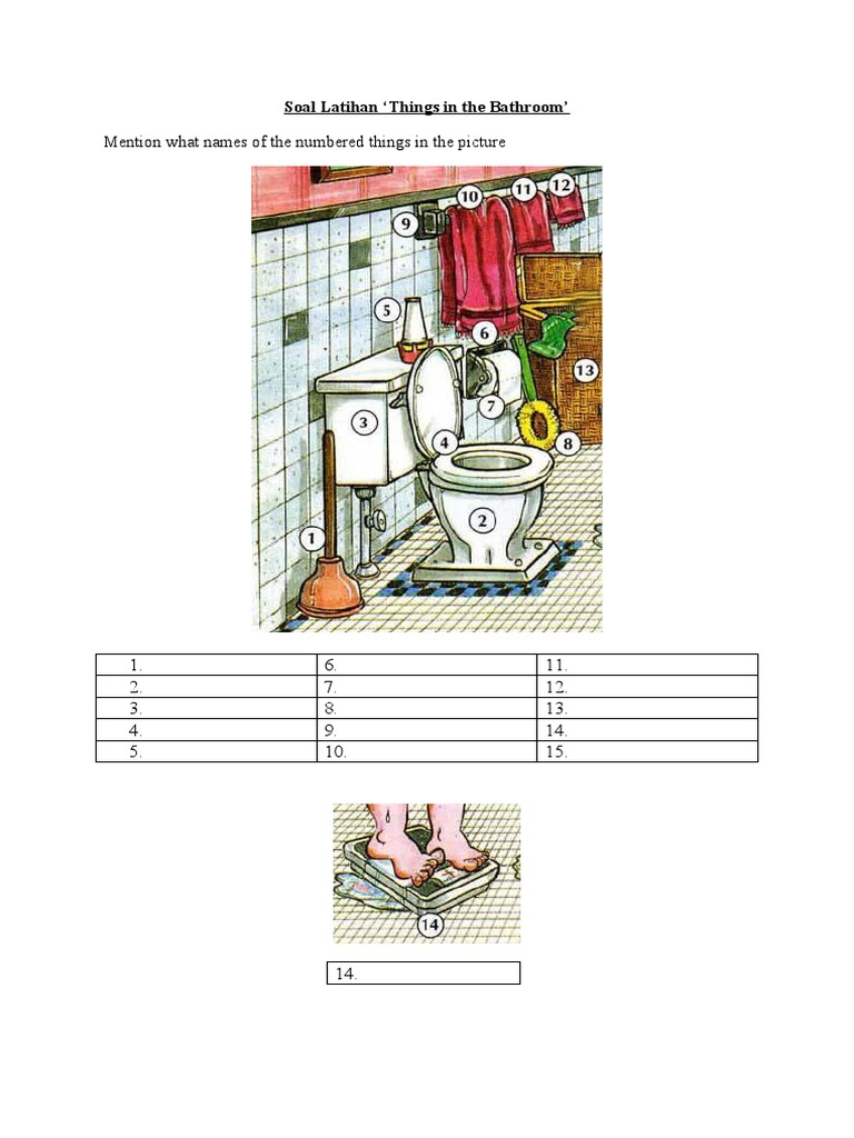 Soal Latihan Things in The Bathroom | PDF | Science & Mathematics