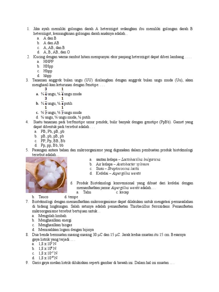 Soal Pas Ipa Kelas 9 | PDF | Sains & Matematika