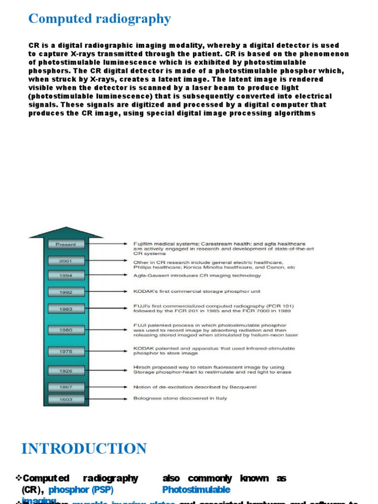 Computedradiography 190411130133 | PDF | Radiography | Applied And ...