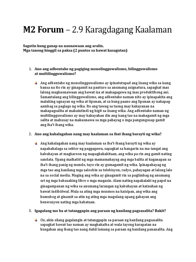 M2 - 2.9 Karagdagang Kaalaman | PDF