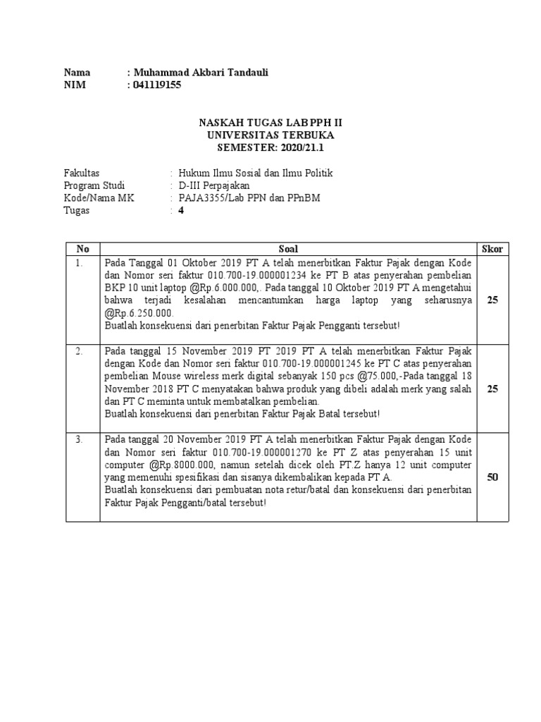 Tugas 4 Lab PPN Muhammad Akbari | PDF