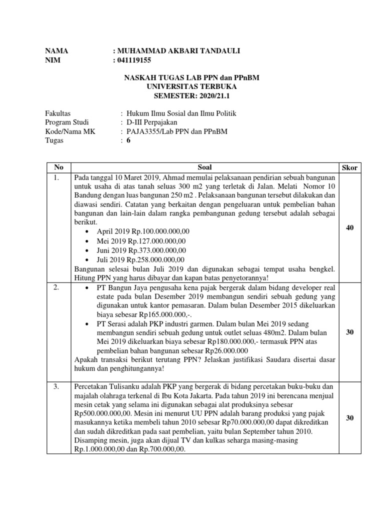 Tugas 6 Lab PPN Muhammad Akbari | PDF