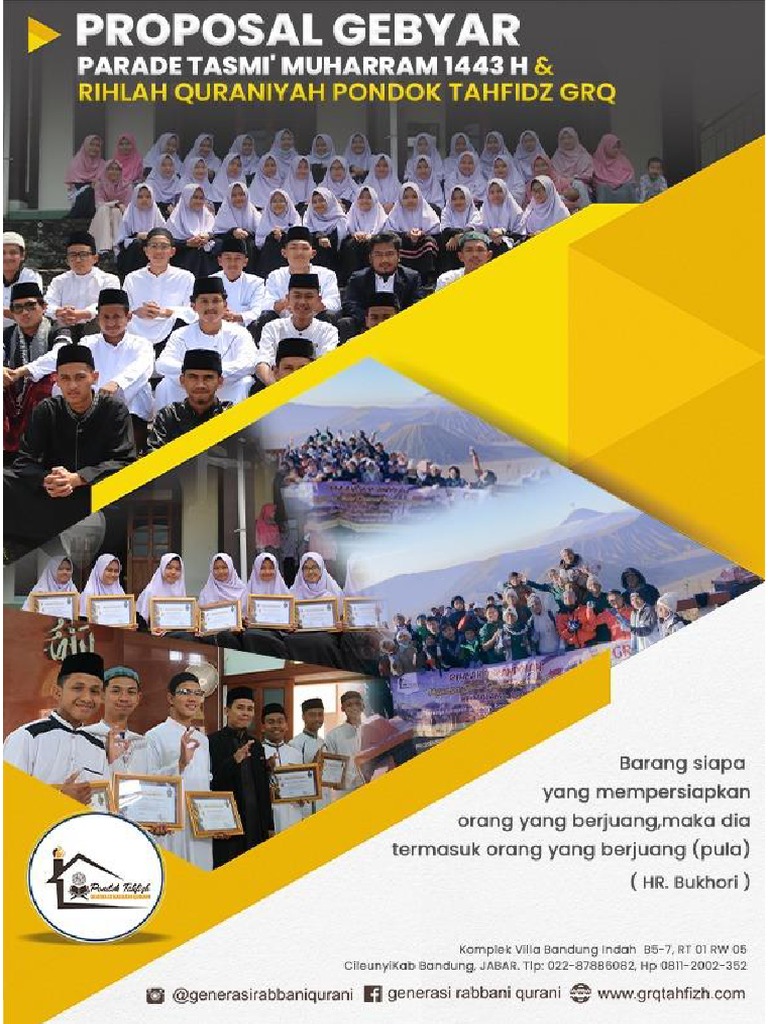 Proposal Parade Tasmi' Dan Rihlah 2021 | PDF