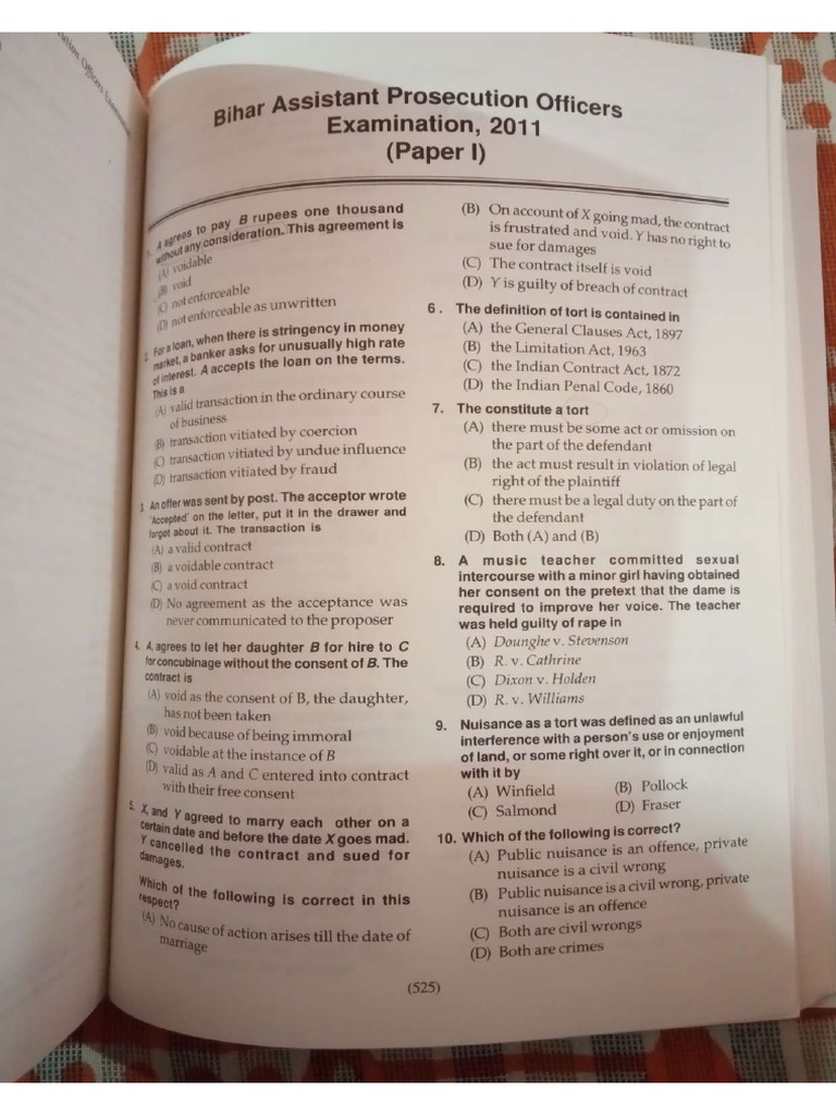 Bihar APO Past Year Papers | PDF