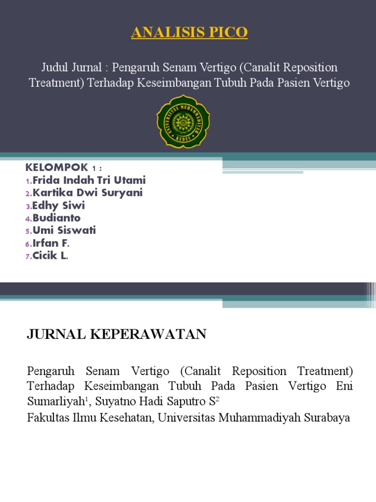 Senam Vertigo Tingkatkan Keseimbangan Pasien | PDF | Pengembangan Diri ...