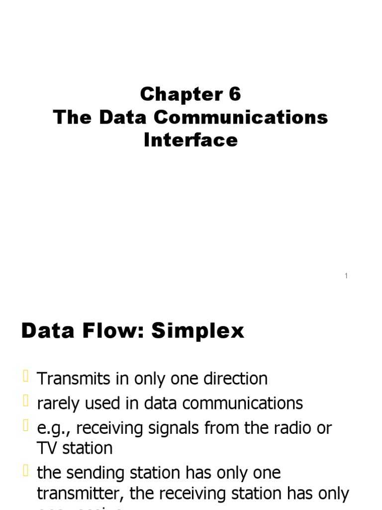 The Data Communications Interface | PDF | Osi Model | Duplex ...