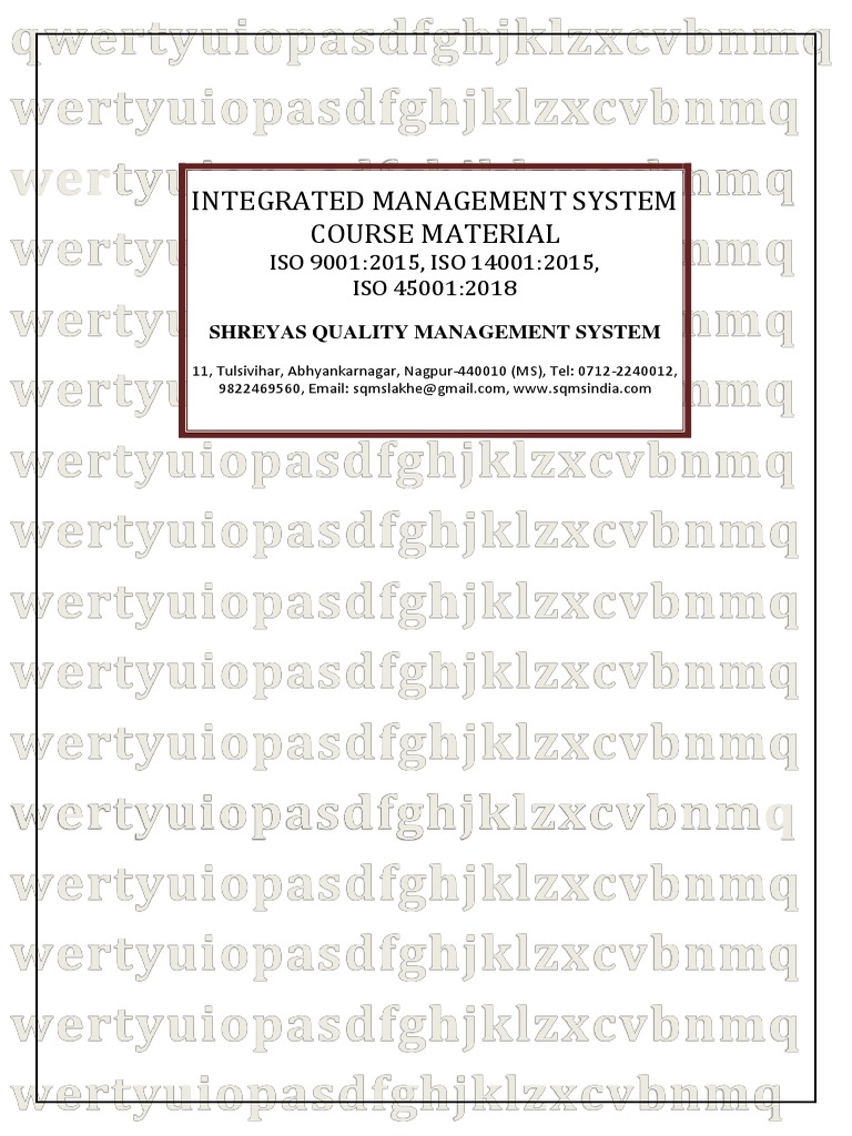 Integrated QEH&S Management System Guide | PDF | Occupational Safety ...