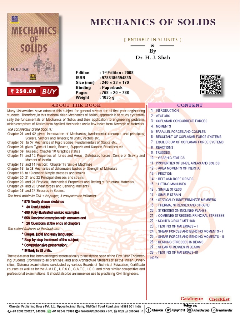 Mechanic of Solids | PDF | Bending | Young's Modulus