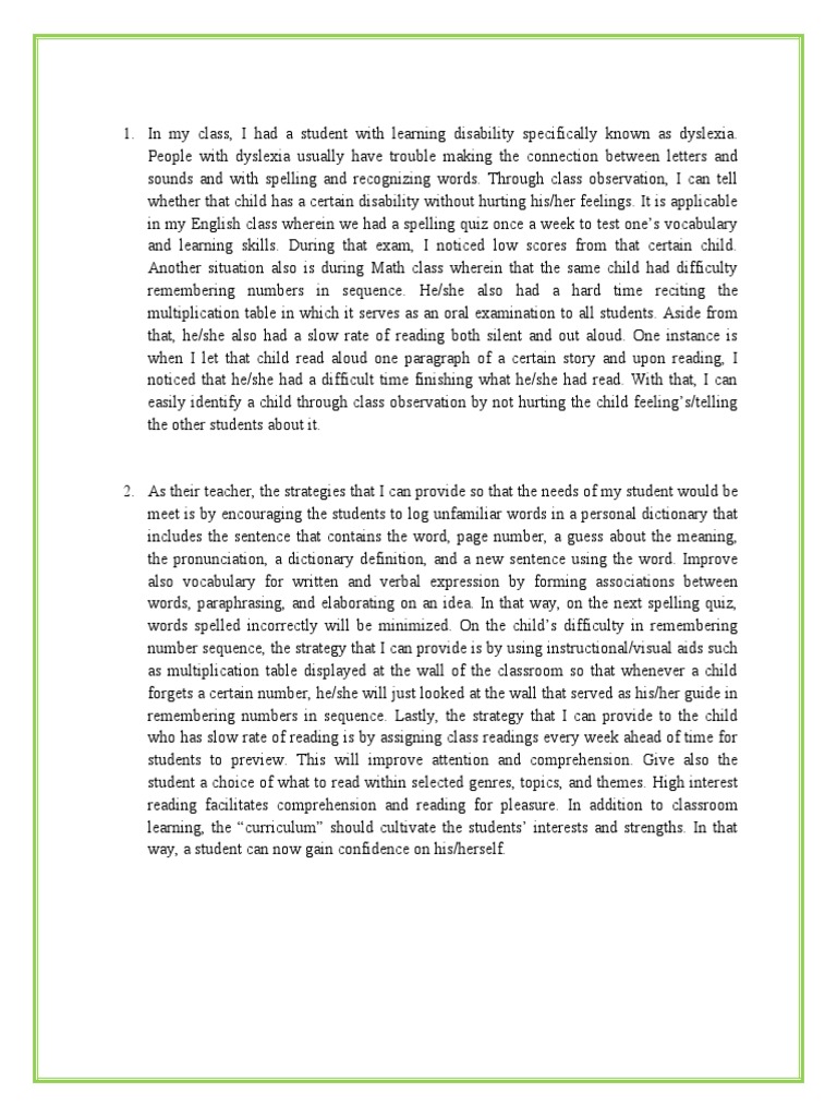 Supporting Students with Dyslexia | PDF | Reading Comprehension | Dyslexia