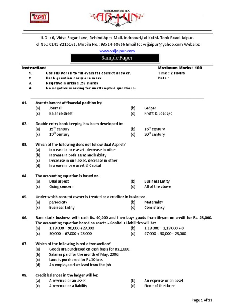 CKA SamplePaper | PDF | Debits And Credits | Expense