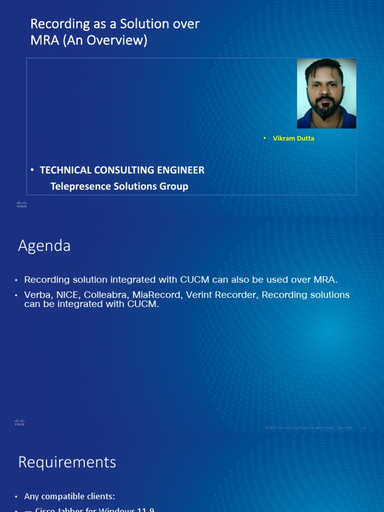 Recording As A Solution Over MRA (An Overview) : Technical Consulting ...