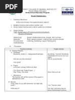 Lesson Plan Grade 4 Math | PDF | Teachers | Learning