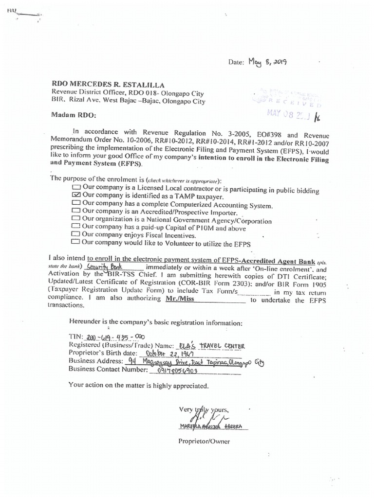 000 - Application For EFPS | PDF