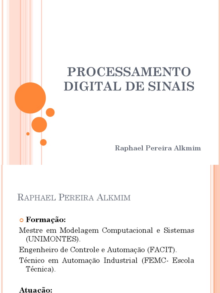 Processamento Digital de Sinais | PDF | Processamento de sinais | Sinal Analógico