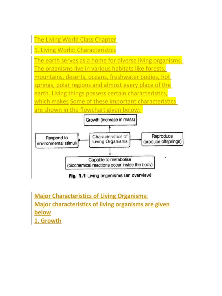 Bio Chapter 1 Class 11 | PDF | Taxonomy (Biology) | Species